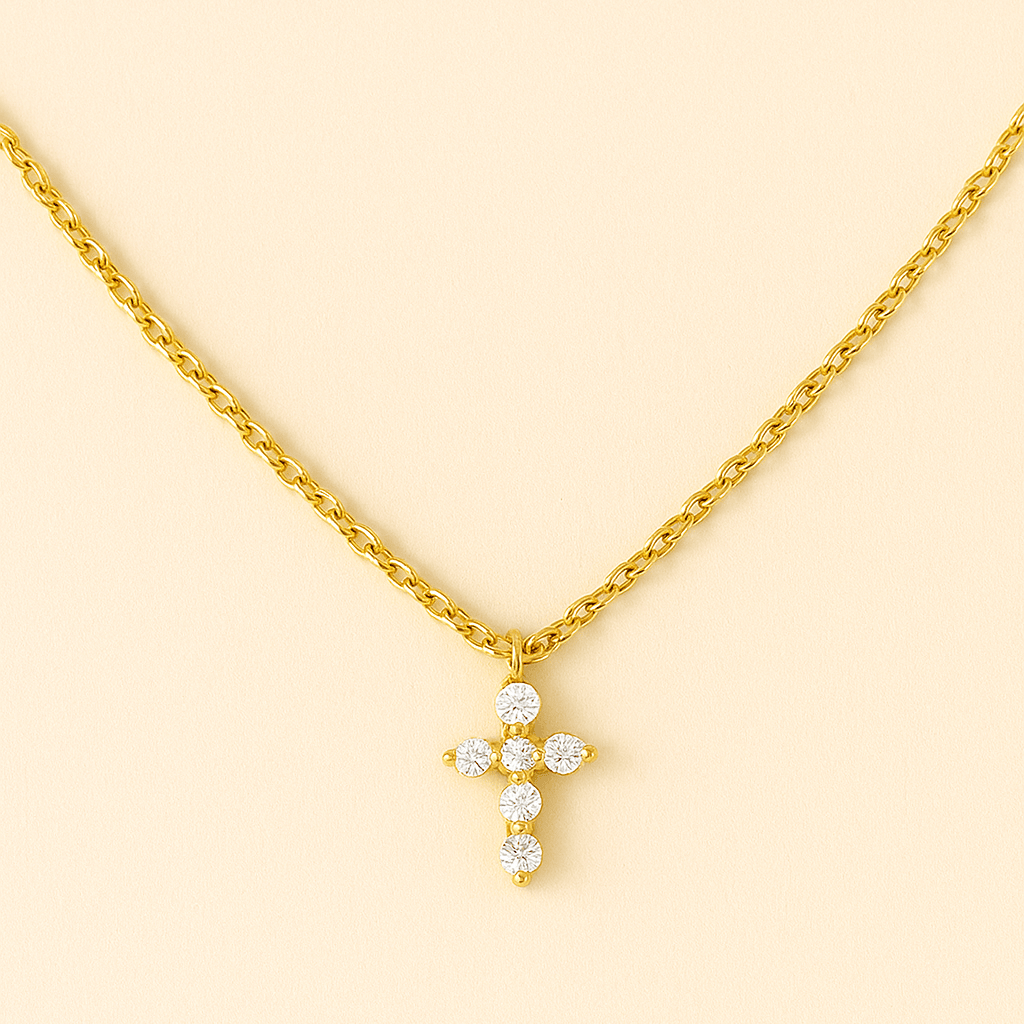 Cascade Cross Necklace – Louise Carter